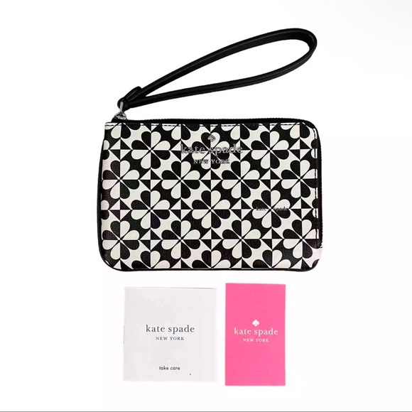 kate spade | Bags | Nwt Kate Spade Hollie Spade Clover Geo Small Lzip ...